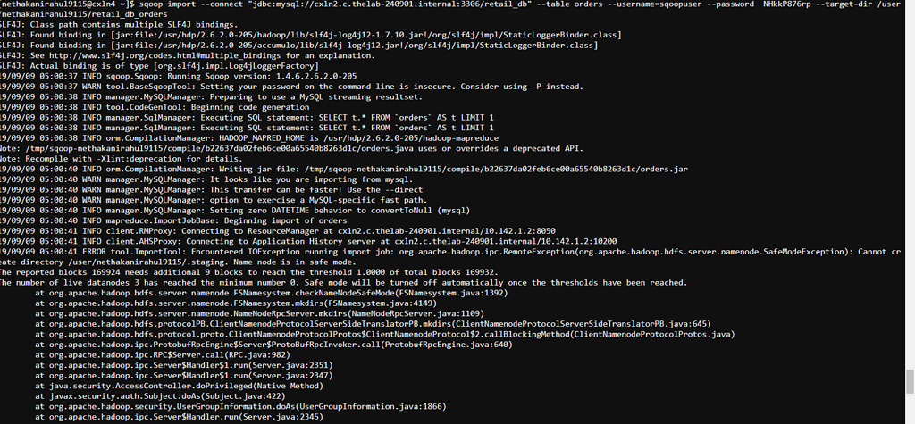 Cannot Create Directory While Sqoop Import Lab Support Cloudxlab Discussions