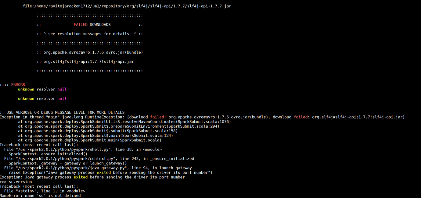 Spark launch error for all versions - Lab Support - CloudxLab Discussions