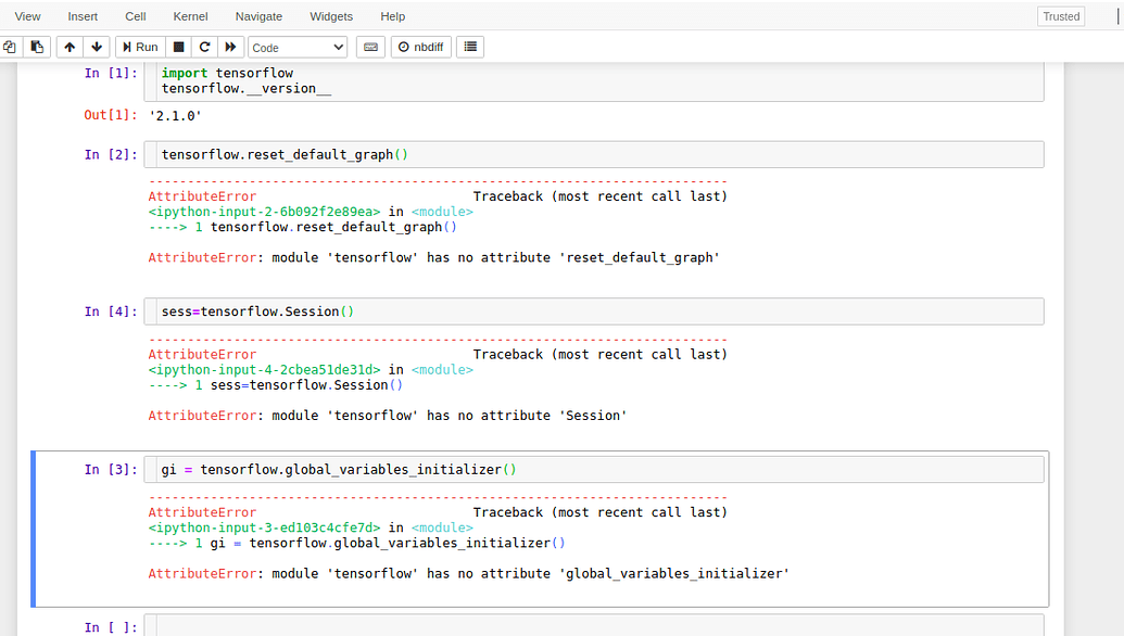 TENSOR flow execution locally - Machine Learning - CloudxLab Discussions