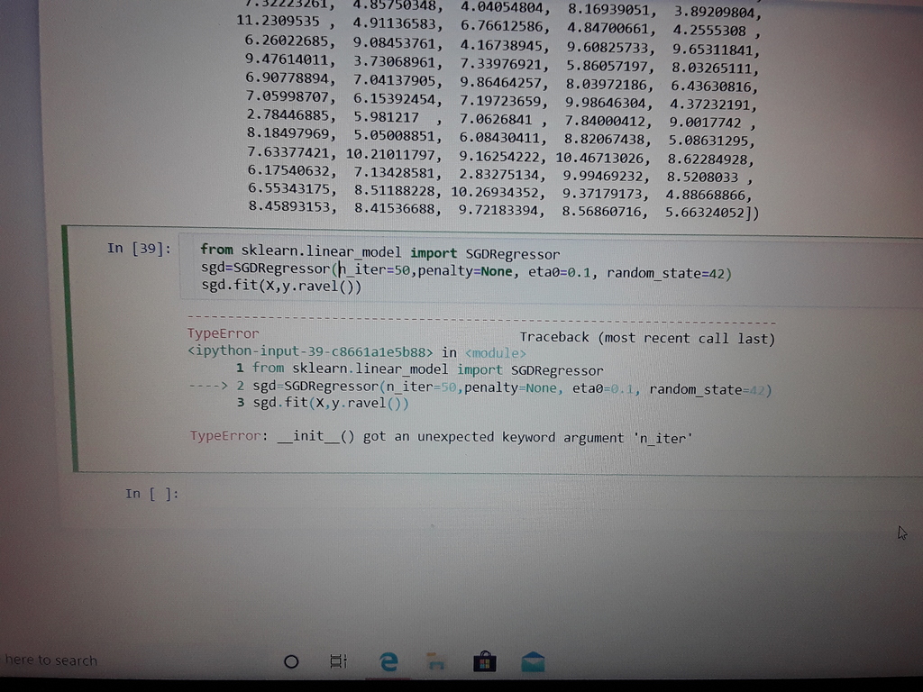 Getting Error In Code Training Model Technical Discussions Cloudxlab Discussions 3160