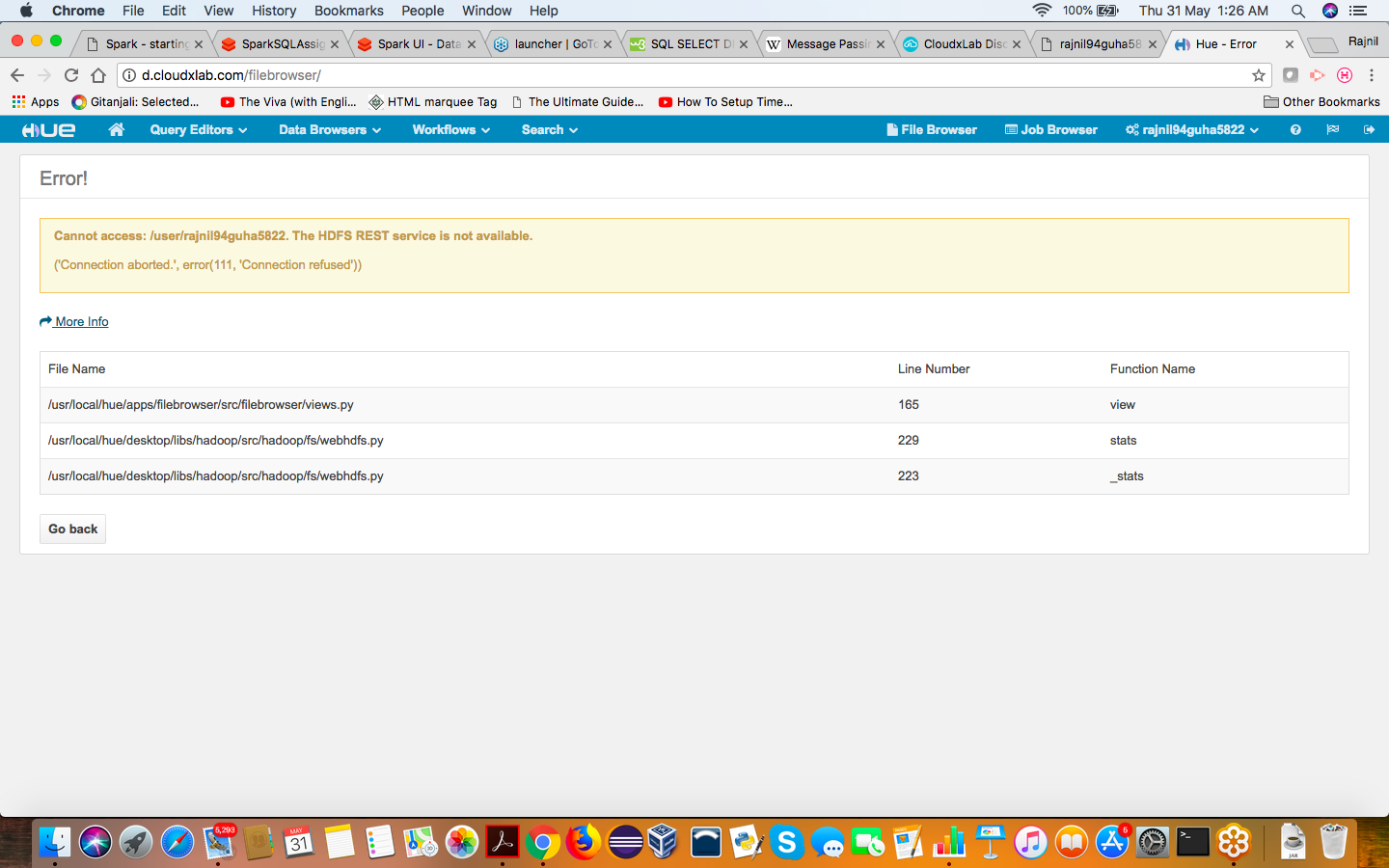 Unable to access File browser from HUE - Lab Support - CloudxLab ... Unable to access File browser from HUE - Lab Support - CloudxLab ...